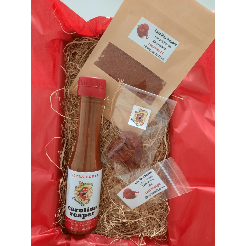 GIFT Box CAROLINA REAPER (bottle, powder, whole and seeds)