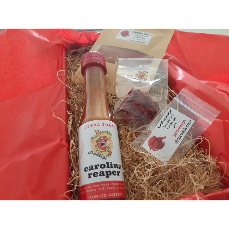 GIFT Box CAROLINA REAPER (bottle, powder, whole and seeds)